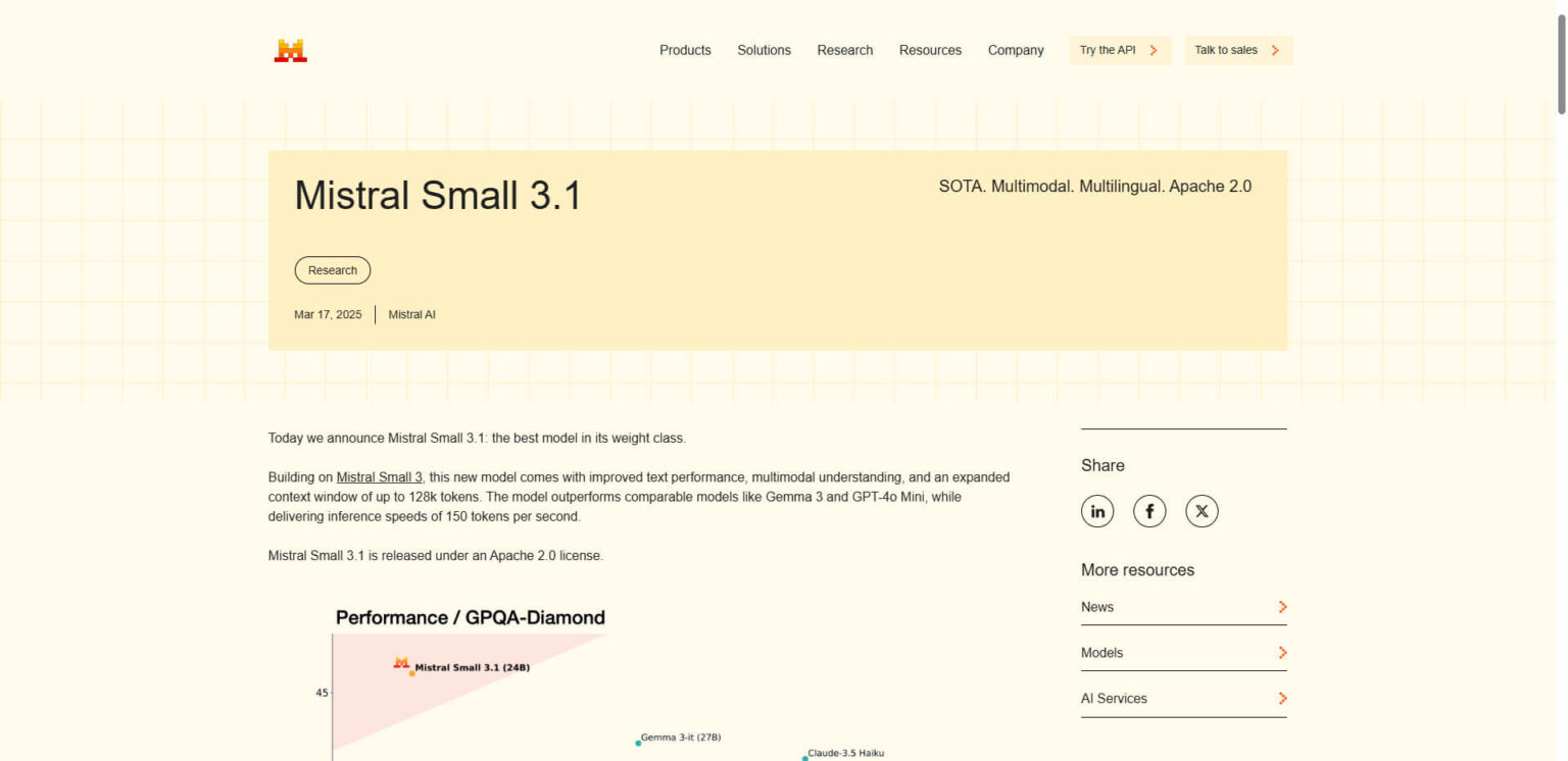 Mistral Small 3.1: Kompaktes KI-Modell übertrifft größere Konkurrenten ...