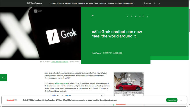 Grok Vision: Musks KI-Chatbot erhält Kamerafunktionen und fordert ...