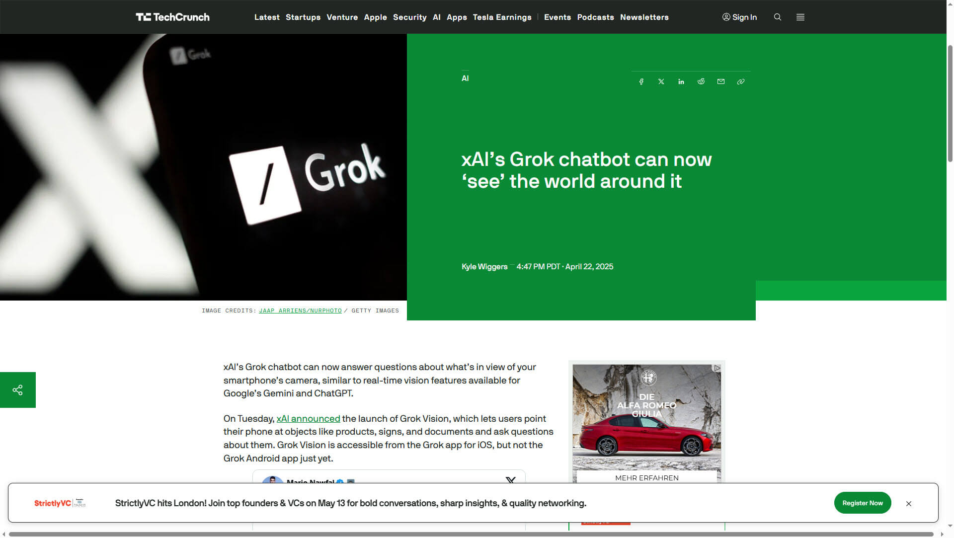 Grok Vision: Musks KI-Chatbot erhält Kamerafunktionen und fordert ...